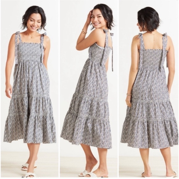 o.p.t | Dresses | Opt Anthropology Cara Floral Smocked Dress | Poshmark